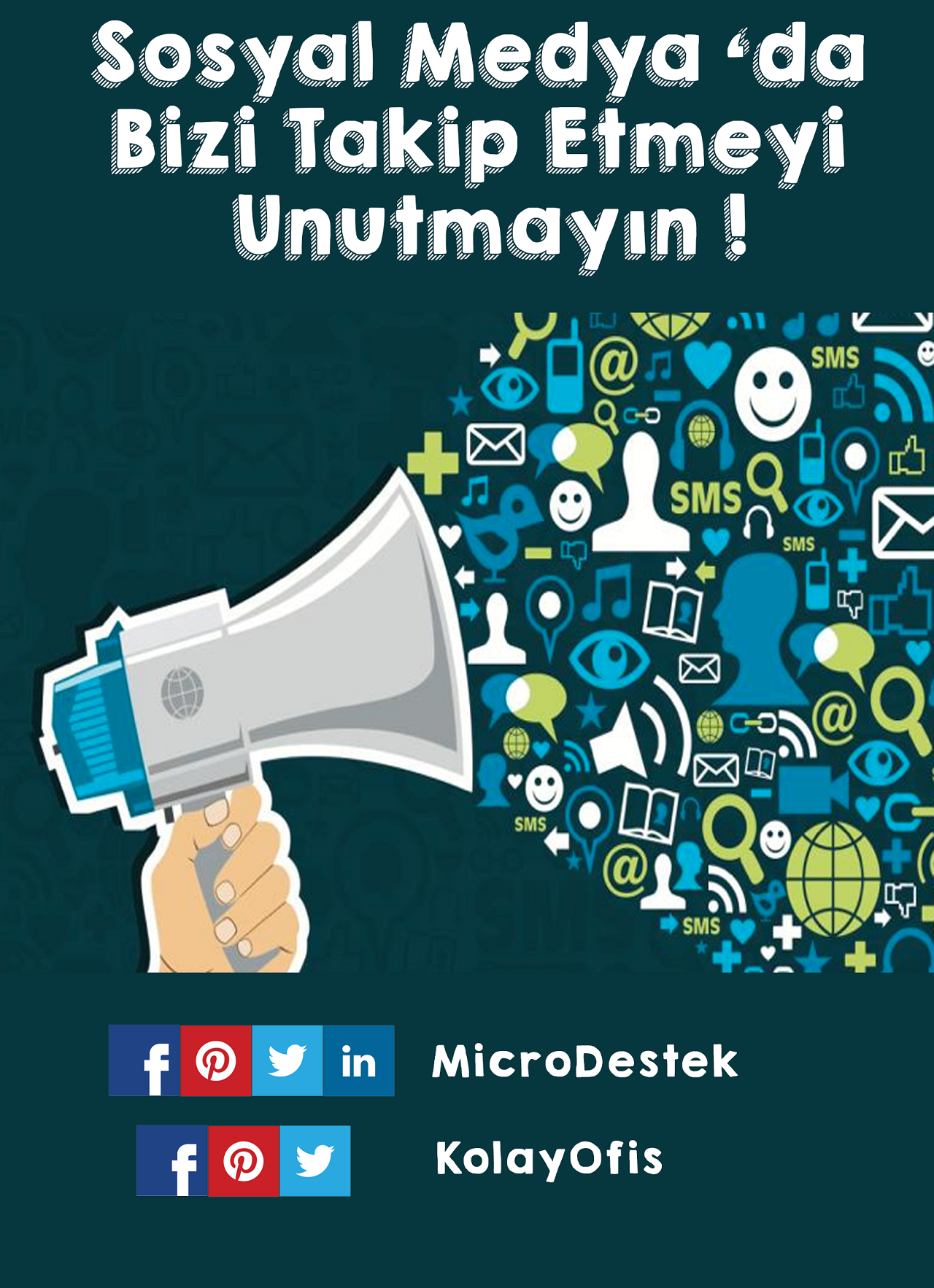 Sosyal Medyada Bizi Takip Edin - MicroDestek - KolayOfis